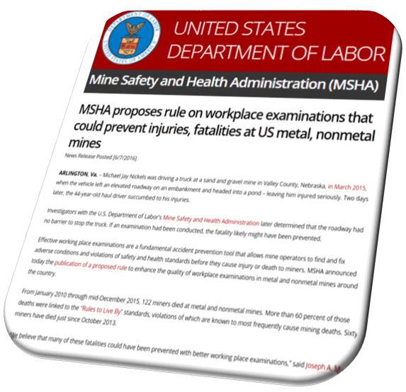 MSHA Announces Proposed Rule on Workplace Exams – The OSHA Defense Report