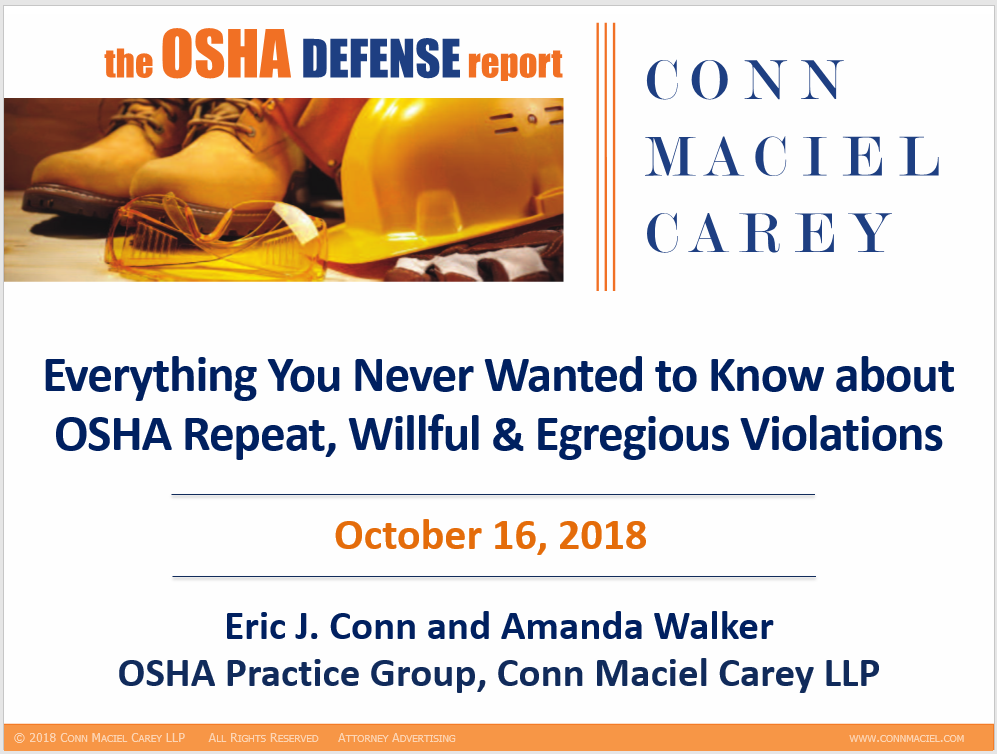 All You Never Wanted to Know about OSHA Repeat, Willful & Egregious ...