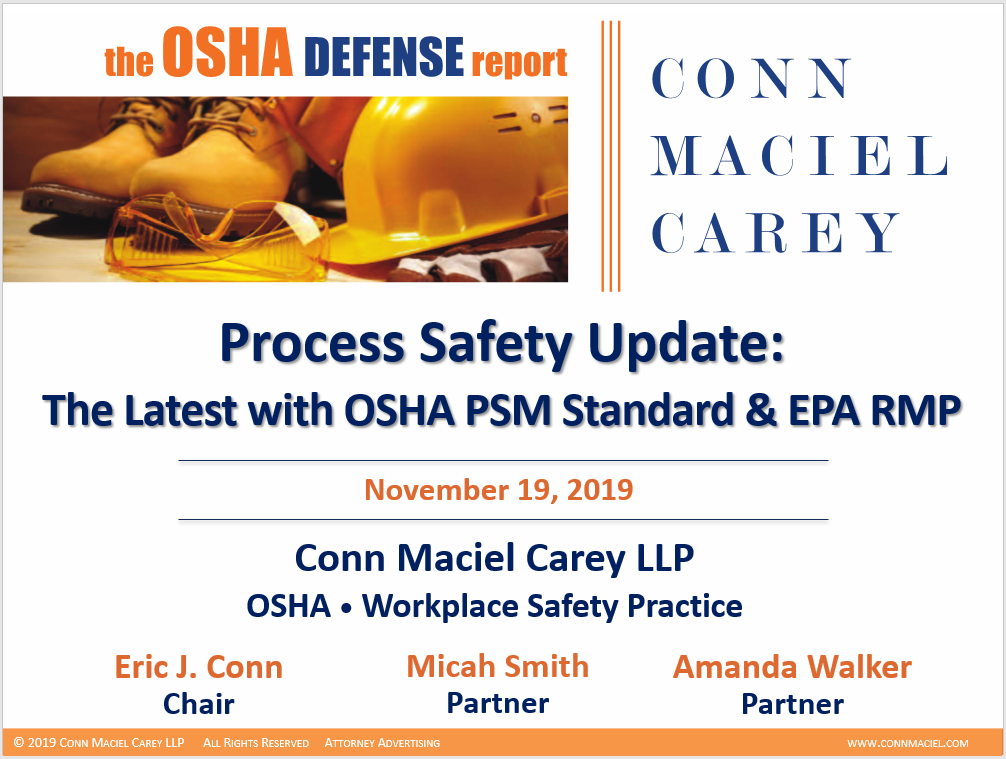 [Webinar] Process Safety Update: The Latest with OSHA’s PSM Standard ...