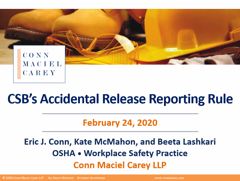 BREAKING – CSB Issues Final Accidental Release Reporting Rule – The ...
